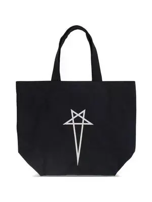 Rick Owens Graphic-print Canvas Tote Bag - Black