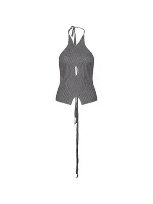 SRVC STUDIO Halterneck Tank Top - Grey