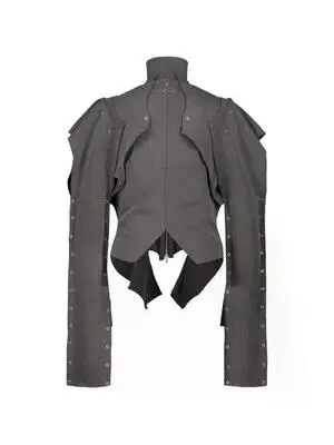 SRVC STUDIO Eyelet Detail Zip-up Sweatshirt