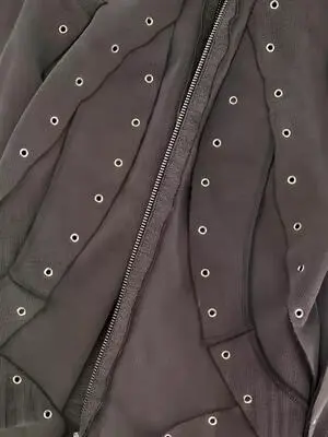 SRVC STUDIO Eyelet Detail Zip-up Sweatshirt