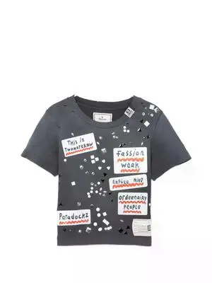 Mihara Yasuhiro Slogan-print T-shirt - Grey