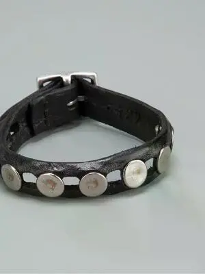 Orciani Studded Leather Bracelet