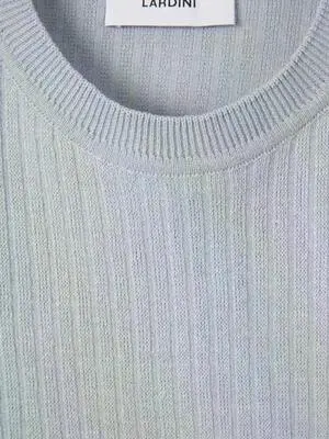 LARDINI Ribbed Knit T-shirt - Blue