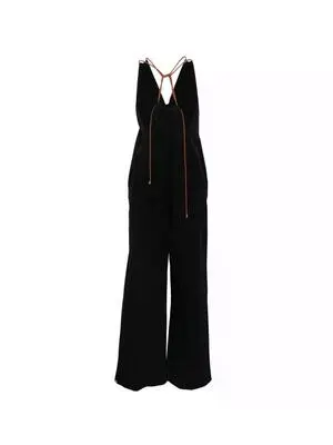 Plan C V-neck Wide Leg Jumpsuit