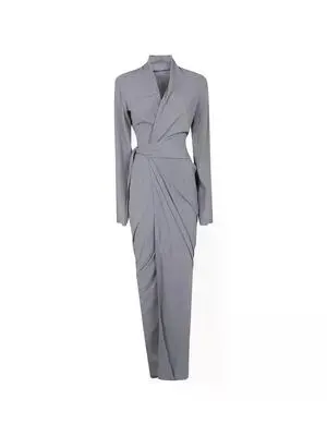 Rick Owens Belted Long-sleeve Maxi Dress