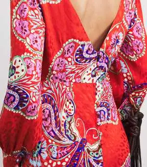 Rixo Floral Marni Maxi Dress - Red