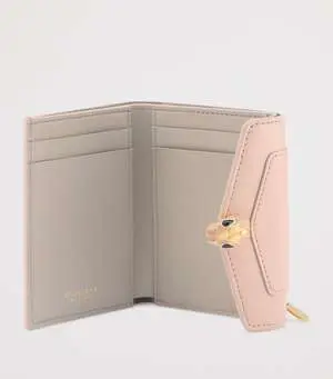 BVLGARI Leather Serpenti Forever Compact Wallet - Pink