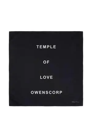 Rick Owens Printed Scarf - Black