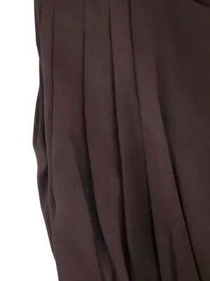 SEMICOUTURE Padded Shoulders Dress - Brown