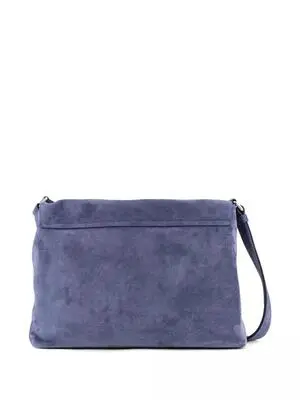 Orciani Engraved Logo Flap Shoulder Bag - Blue