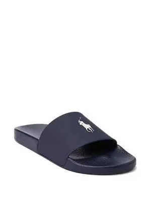 Polo Ralph Lauren Logo-embossed Slides - Blue
