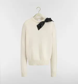 Dior Cropped Sweater - White