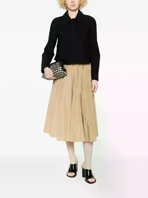SUSANNE BOMMER A-line Midi Skirt - Neutrals