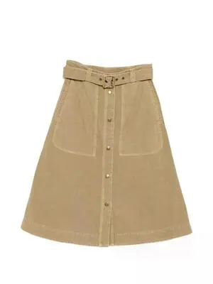 Moncler Belted A-line Midi Skirt