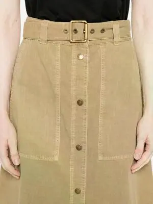 Moncler Belted A-line Midi Skirt
