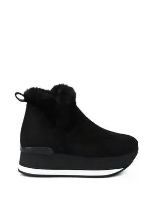 Hogan Faux-fur Platform Boots