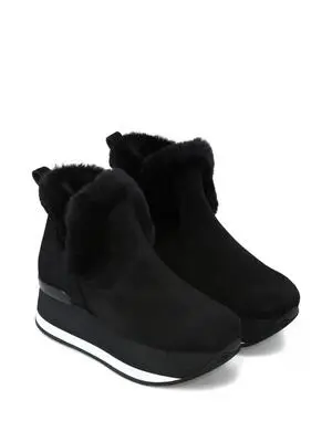 Hogan Faux-fur Platform Boots