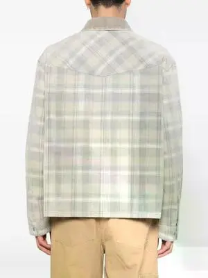 REPRESENT Plaid Corduroy-collar Overshirt