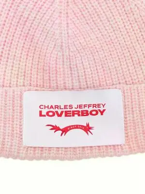CHARLES JEFFREY Logo-patch Beanie - Pink