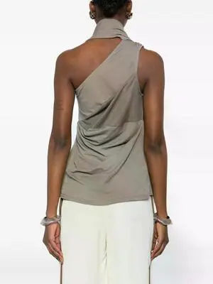 ENTIRE STUDIOS Draped One-shoulder Top - Grey