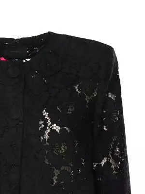 Pinko Lace Cotton Spencer Jacket - Black