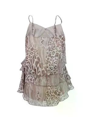 BLUGIRL Animal-print Ruffled Top