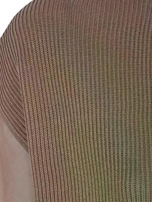 Brunello Cucinelli Ribbed Knit Sheer Sweater