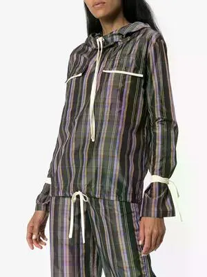 N DUO Check Windbreaker Hoodie