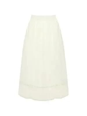 YVES SALOMON Poplin Midi Skirt