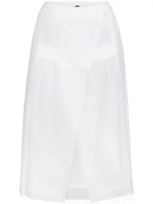 032C Plissé Pleated Wrap Skirt