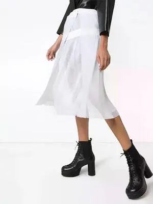 032C Plissé Pleated Wrap Skirt