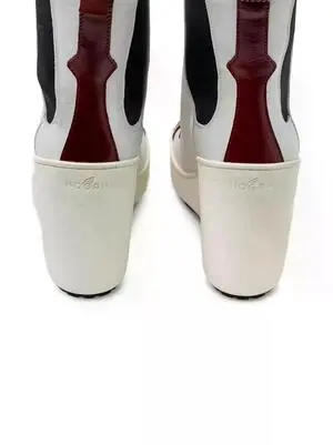 Hogan Lace-up Wedge Boots