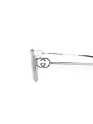 Gucci Gg-logo Rectangle-frame Sunglasses