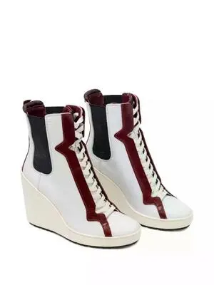 Hogan Lace-up Wedge Boots