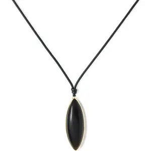 JENNIFER FISHER Dagger Pendant Cord Necklace - Smokey Quartz