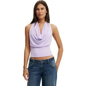 COTTON ON Lou Cowl Halter - Violet Valentine