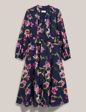 HOBBS LONDON Pippa Floral Midi Wrap Dress