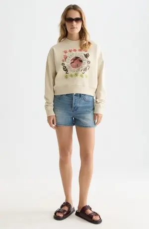 Scotch & Soda Cotton Embroidered Sweatshirt - Fog