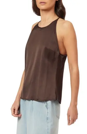 Scotch & Soda Back Tie Sleeveless Satin Top