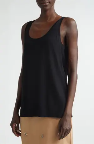 Lafayette 148 New York Scoop Neck Merino Wool Sweater Tank