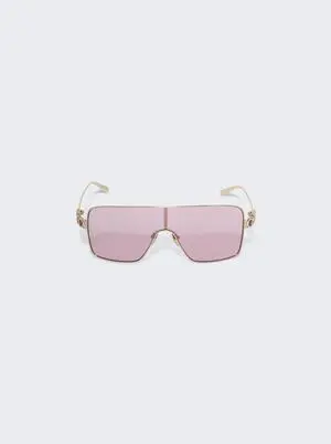 Gucci Logo Embellished Sunglasses - Gold