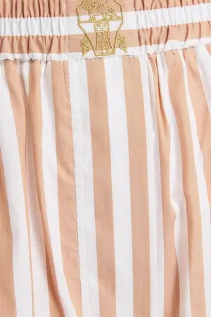 Brunello Cucinelli Striped Cotton And Silk-blend Shorts