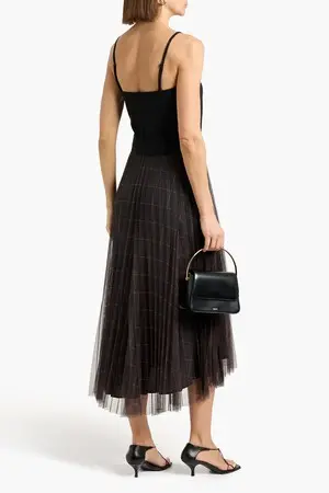 Brunello Cucinelli Cropped Cotton-blend Jersey Bustier Top - Black