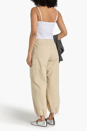 Brunello Cucinelli Cropped Cottonblend Jersey Bustier Top