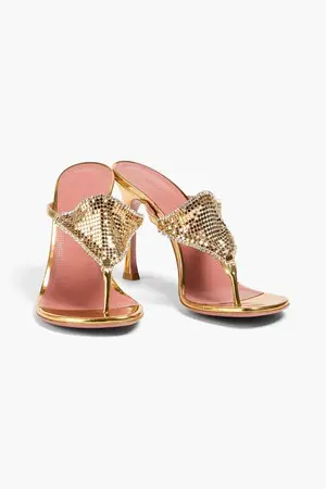 Amina Muaddi Cameron Chainmail Mules