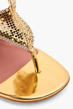 Amina Muaddi Cameron Chainmail Mules