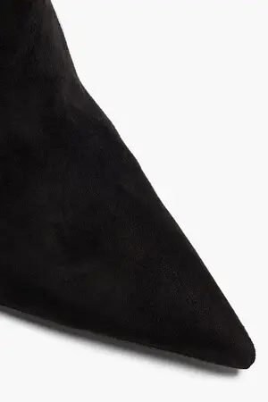 Amina Muaddi Olivia Suede Thigh Boots