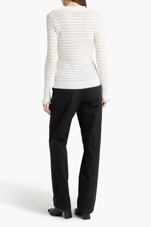 3.1 Phillip Lim Ribbedknit Polo Sweater - Ivory