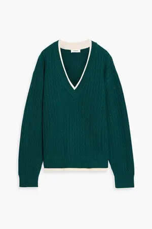 Sandro Wool And Cashmereblend Sweater - Dark Green