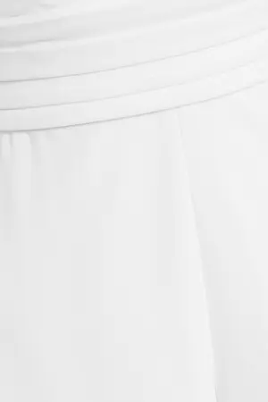 Theia Faye Pleated Crepe Wide-leg Jumpsuit